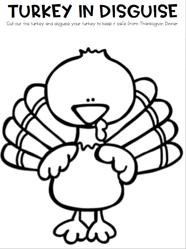Printable Turkey Disguise Template