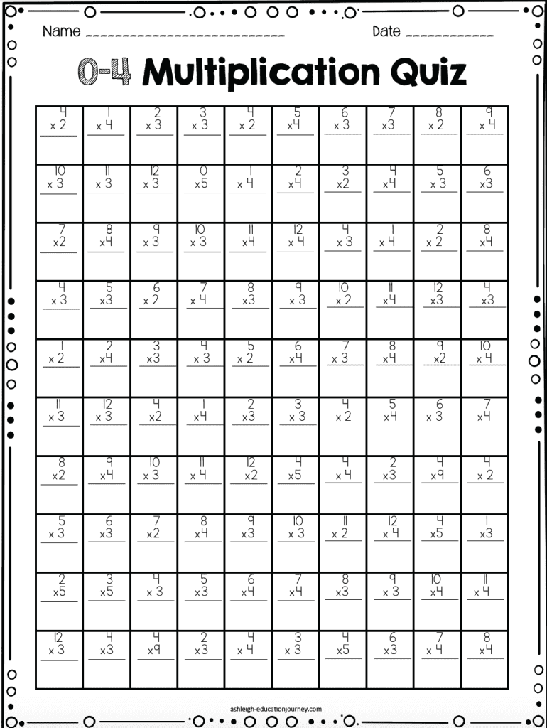 Multiplication Facts Freebies Galore Ashleigh s Education Journey