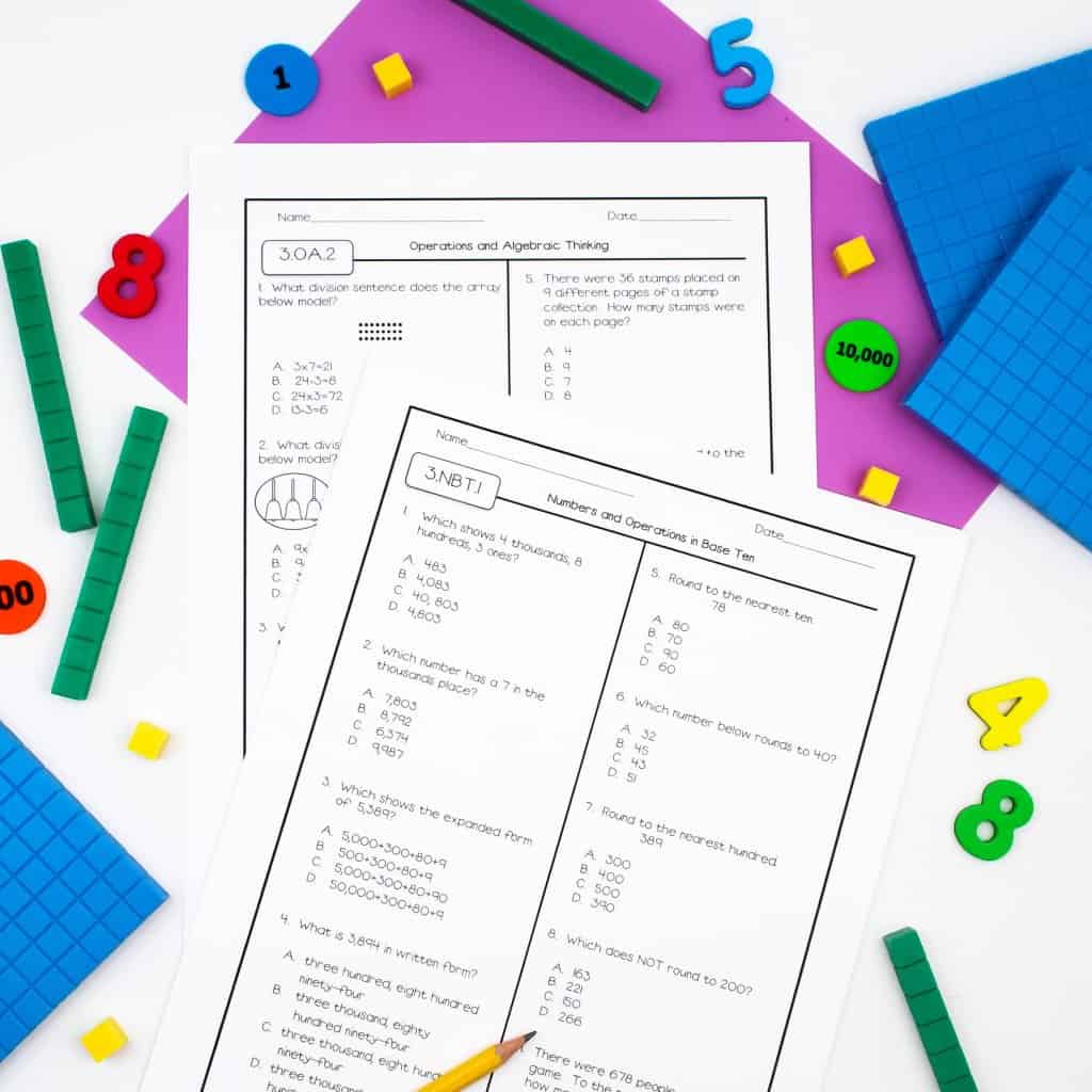 Standards Based Math Assessments - Ashleigh's Education Journey