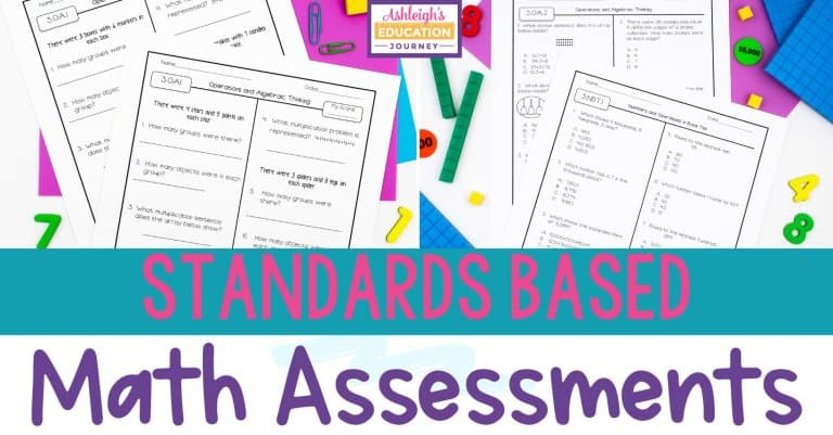 Standards Based Math Assessments - Ashleigh's Education Journey