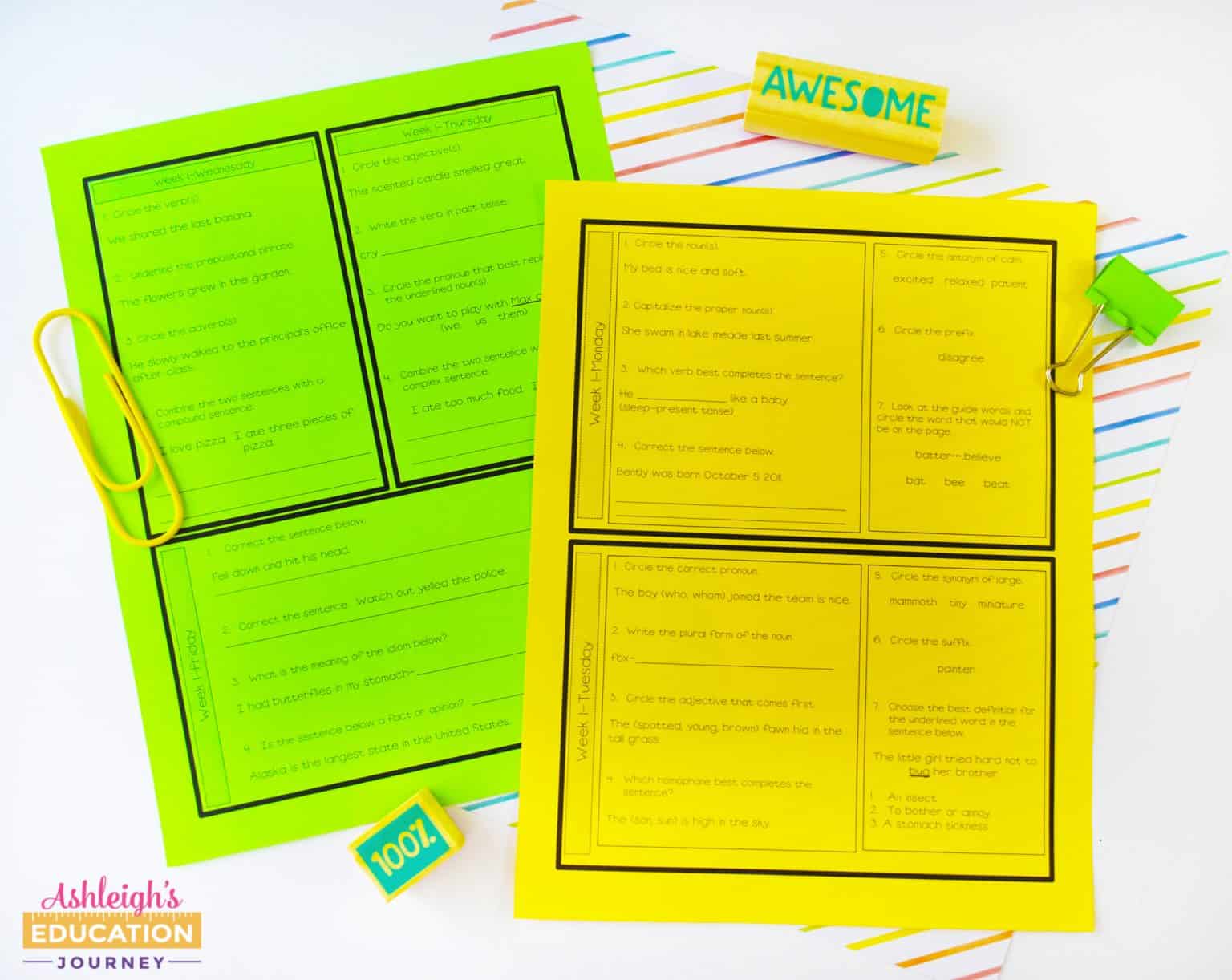Morning Work for 3rd and 4th Grade - Ashleigh's Education Journey