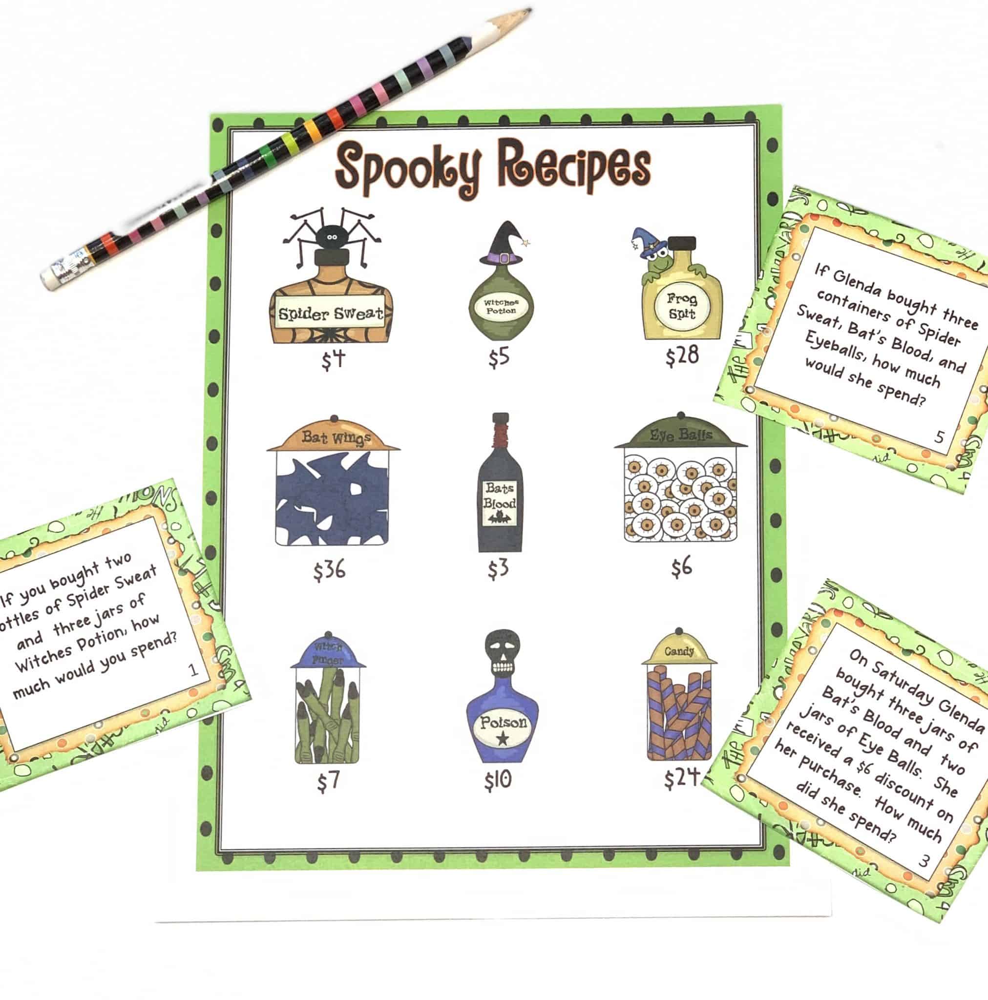 3rd Grade Halloween Math Centers - Ashleigh's Education Journey