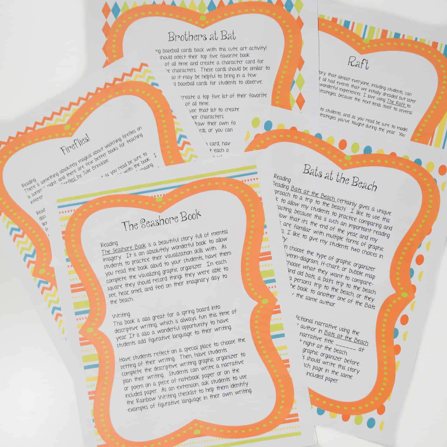 Summer Literacy Activities - Ashleigh's Education Journey