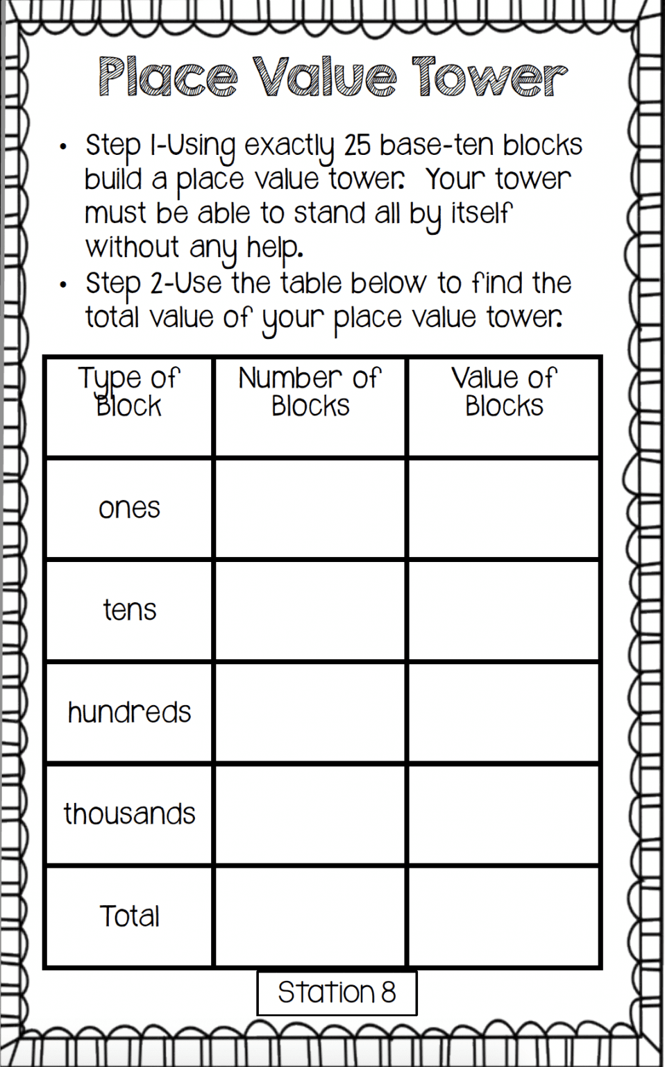 Hands-On Place Value - Ashleigh's Education Journey