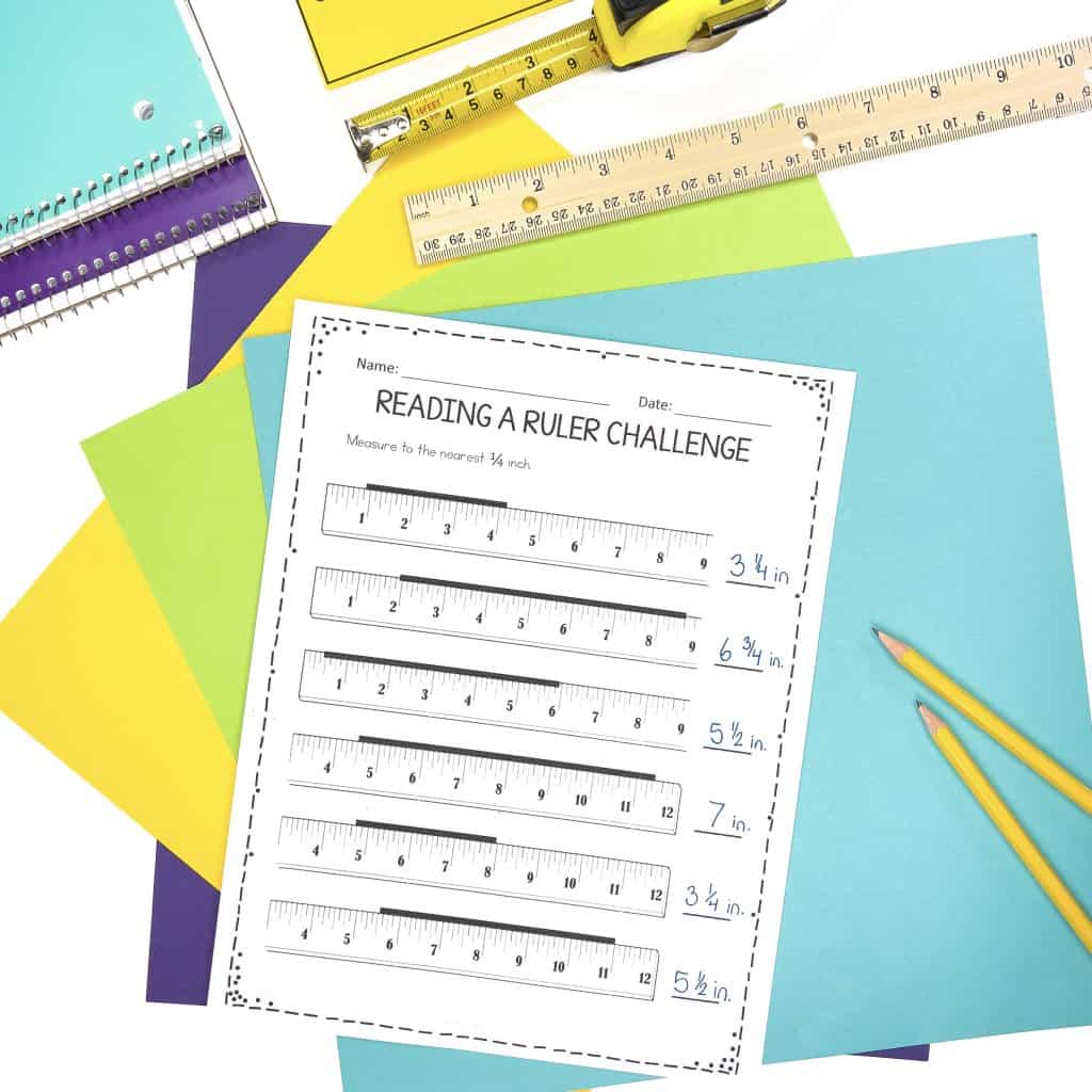 Reading a Ruler Worksheet - Ashleigh's Education Journey