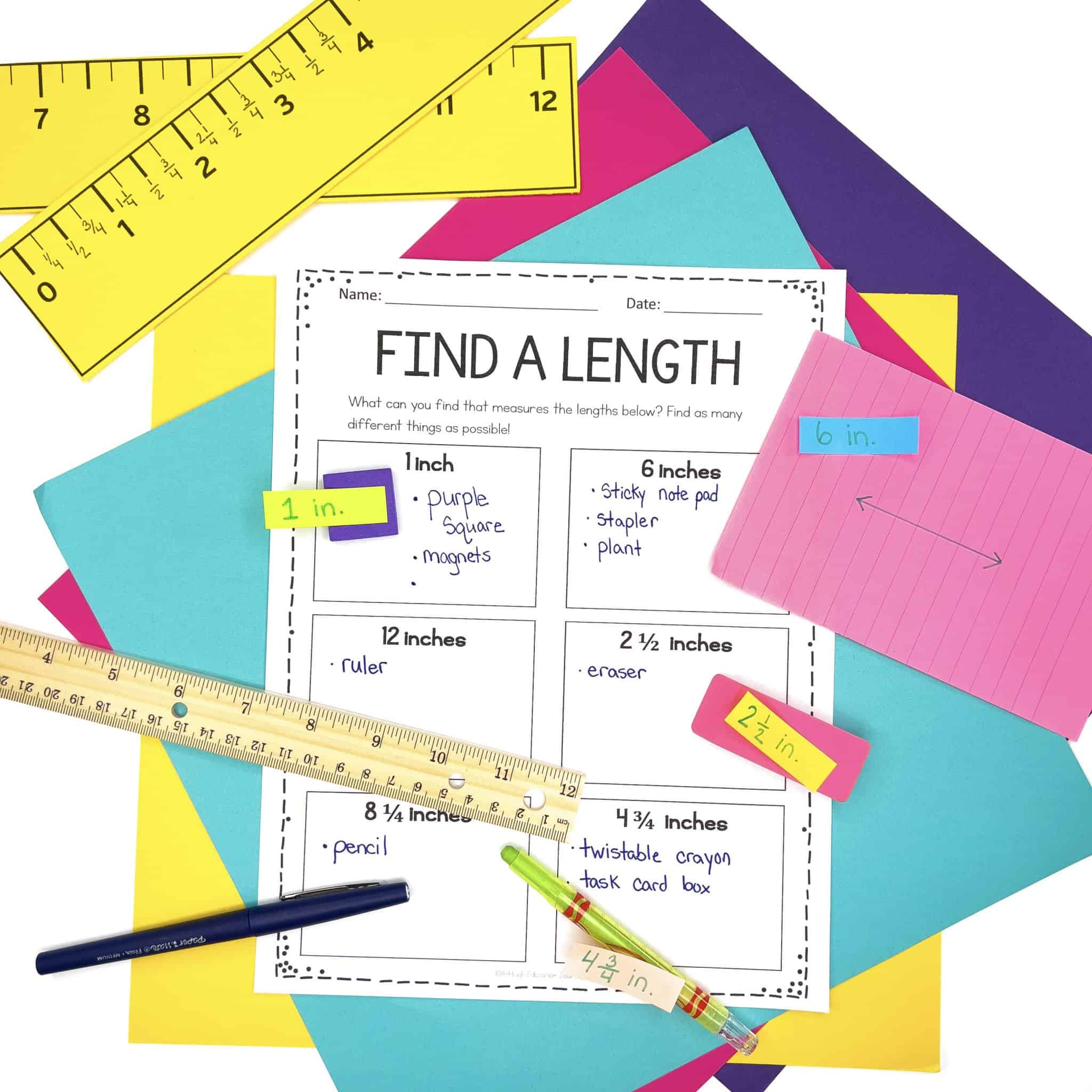 Reading a Ruler Worksheet - Ashleigh's Education Journey