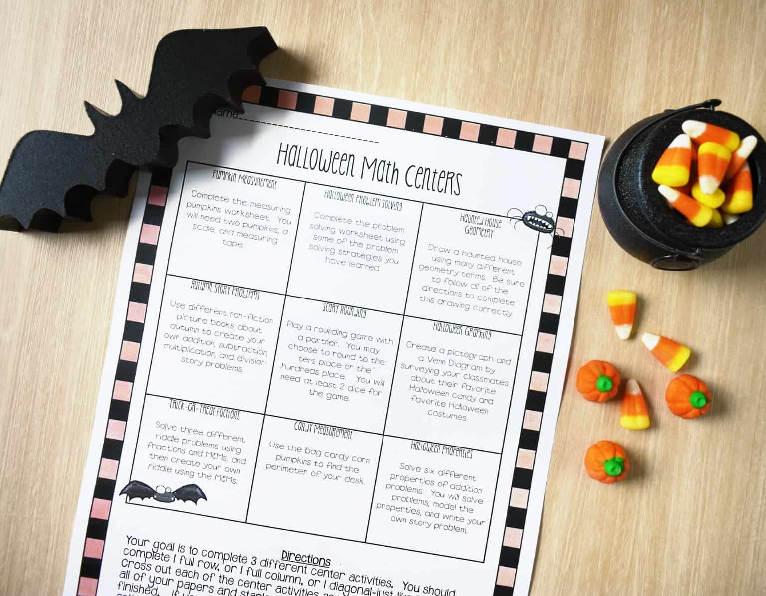 Halloween Choice Board - Ashleigh's Education Journey