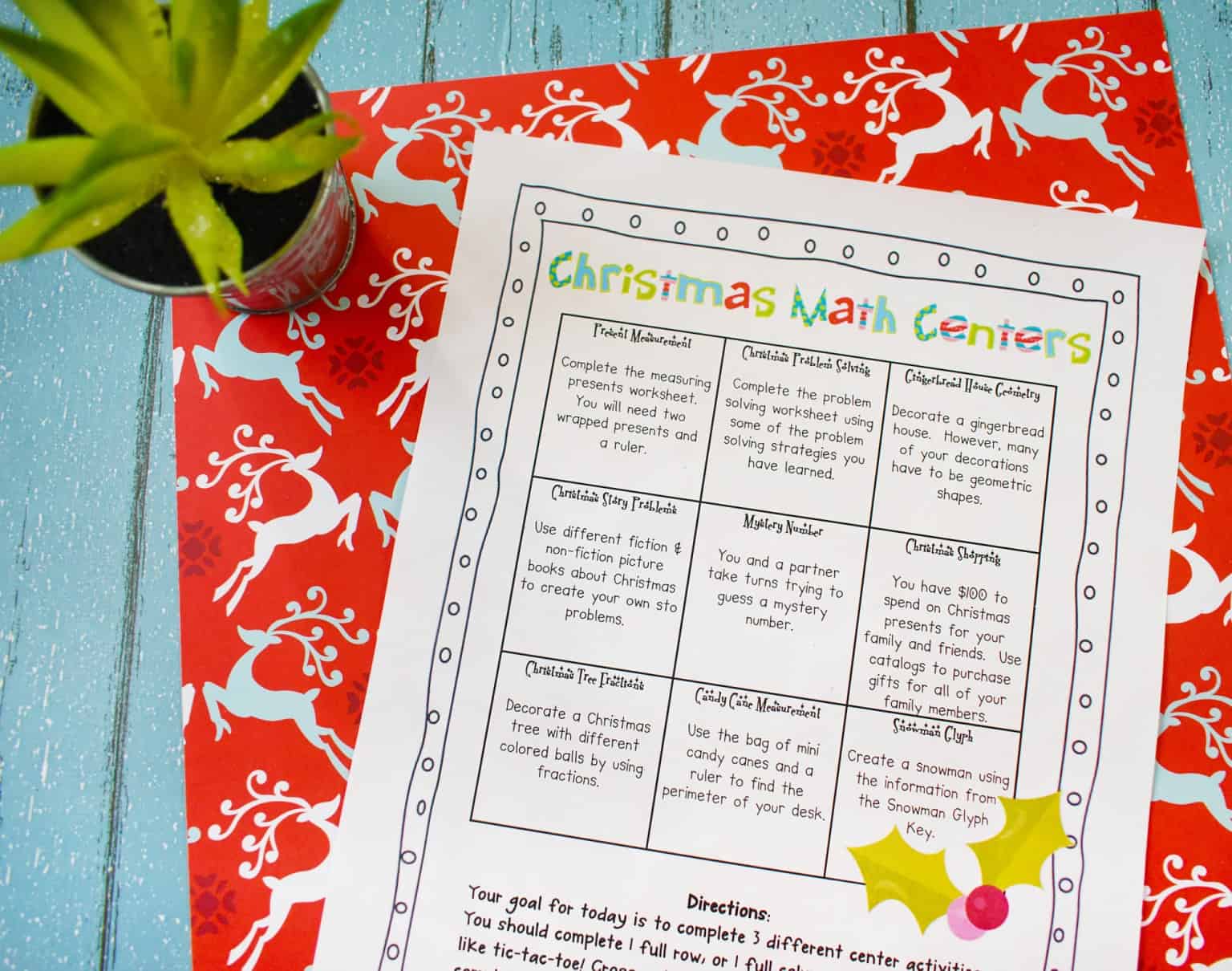 Christmas Math Choice Board - Ashleigh's Education Journey