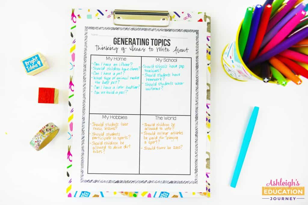 Opinion Writing Lessons - Ashleigh's Education Journey