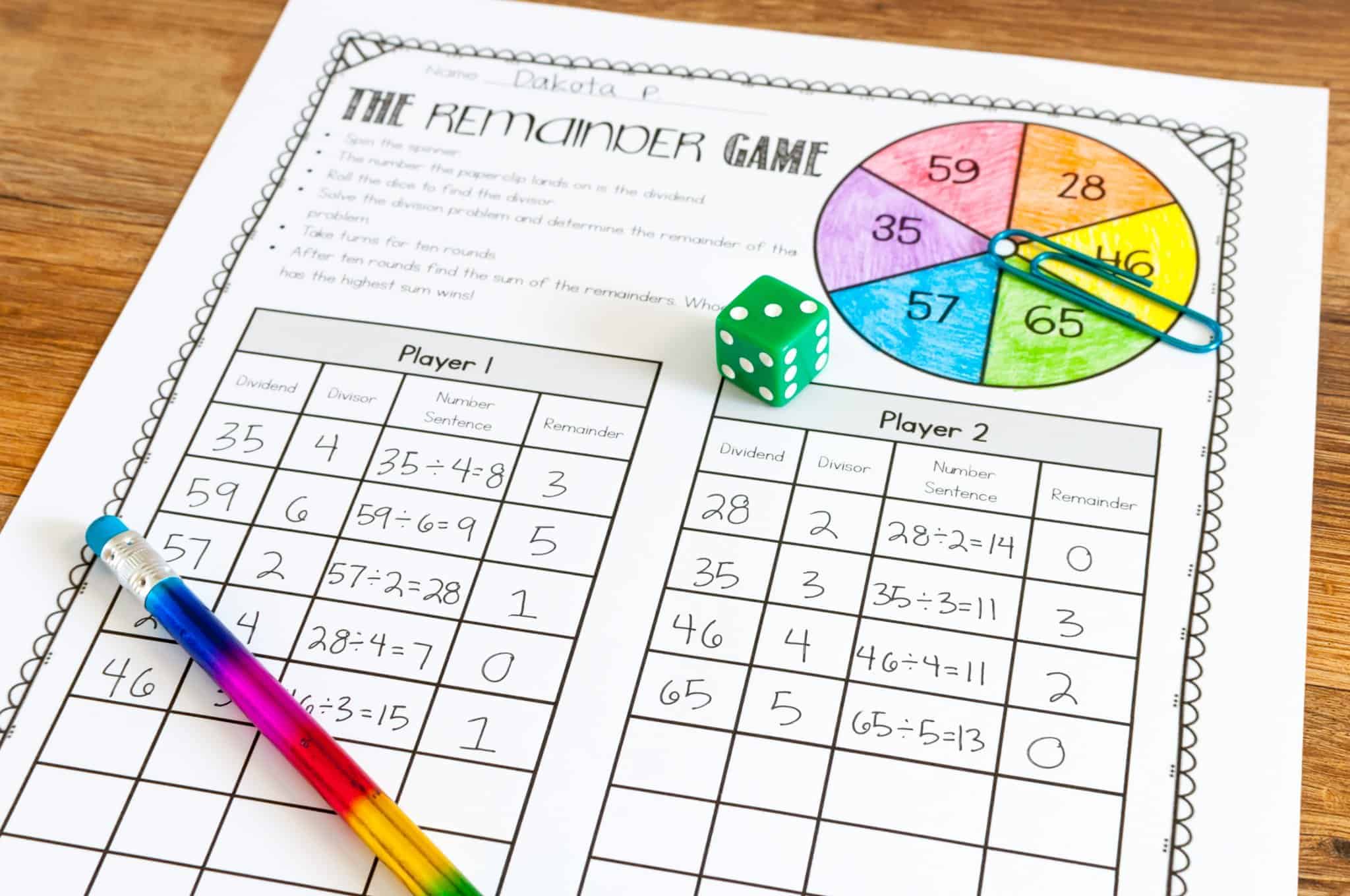 4th Grade Division Unit - Ashleigh's Education Journey