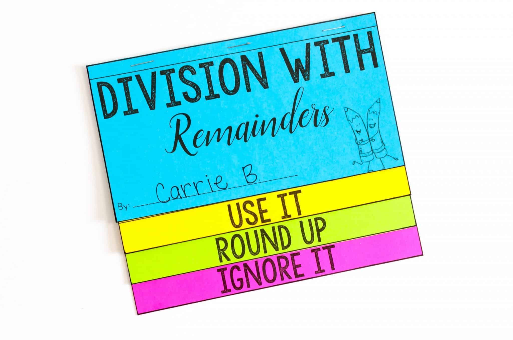 4th Grade Division Unit - Ashleigh's Education Journey