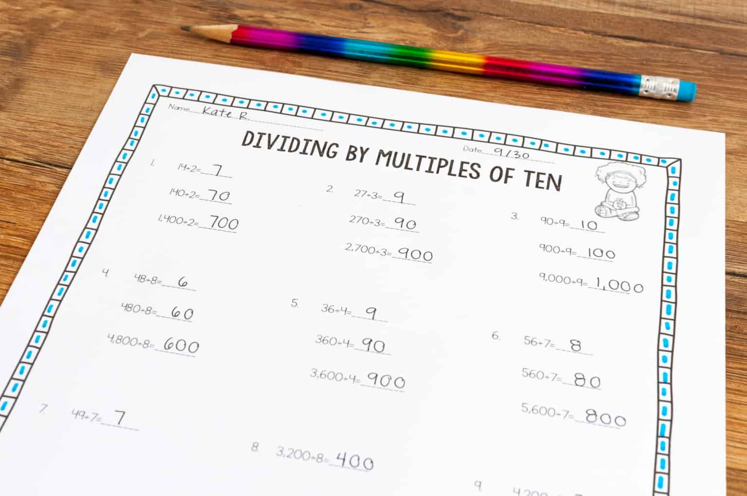 4th Grade Division Unit - Ashleigh's Education Journey