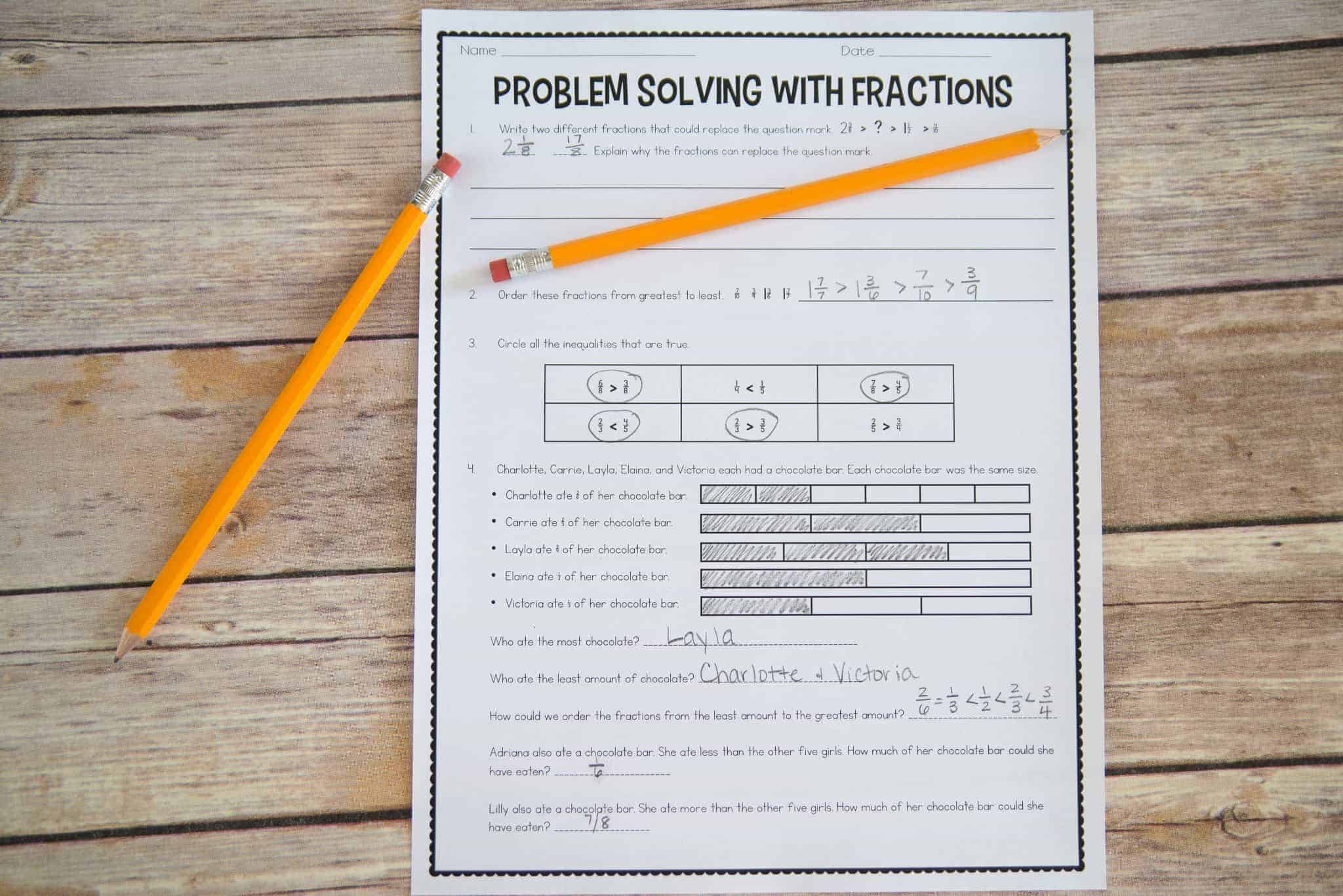 Comparing Fractions - Ashleigh's Education Journey
