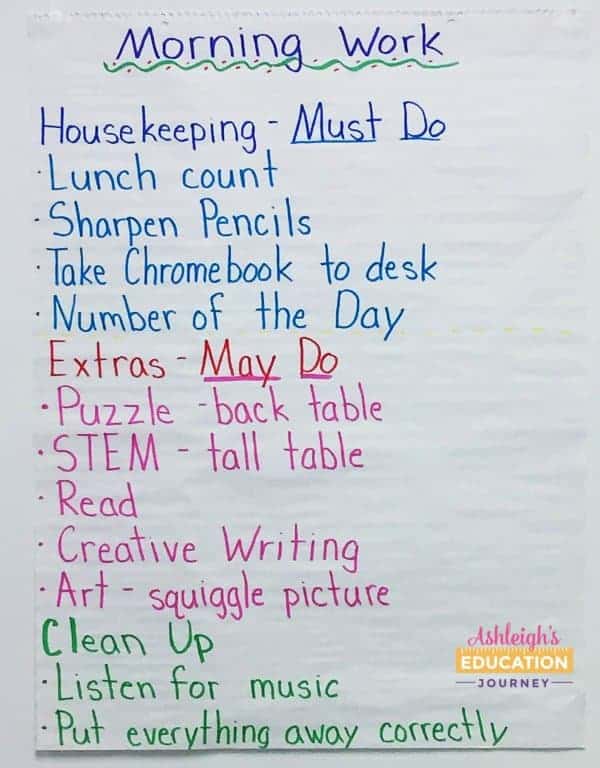 Soft Start Morning Work - Ashleigh's Education Journey