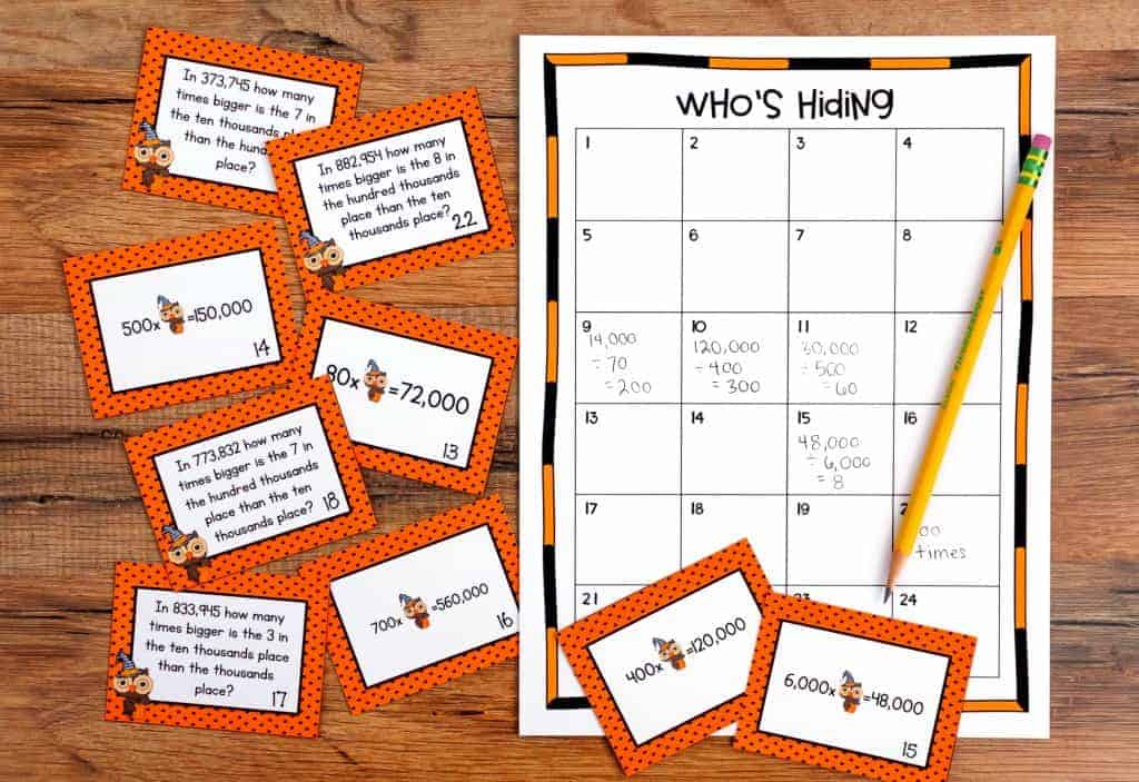 4th Grade Halloween Math Centers - Ashleigh's Education Journey