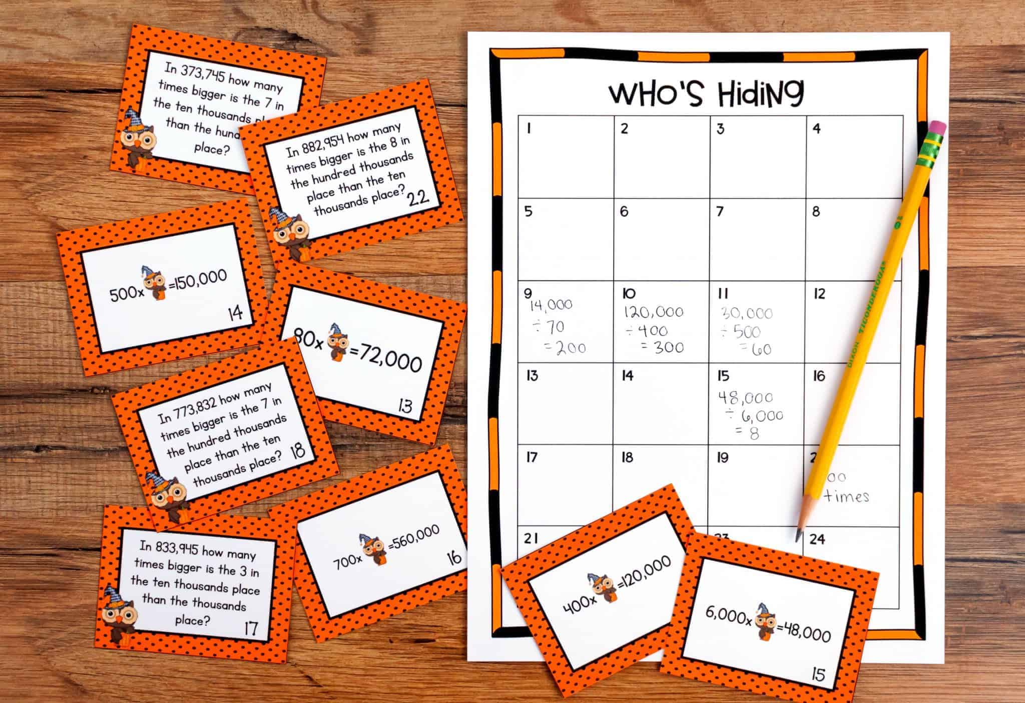 4th Grade Halloween Math Centers - Ashleigh's Education Journey