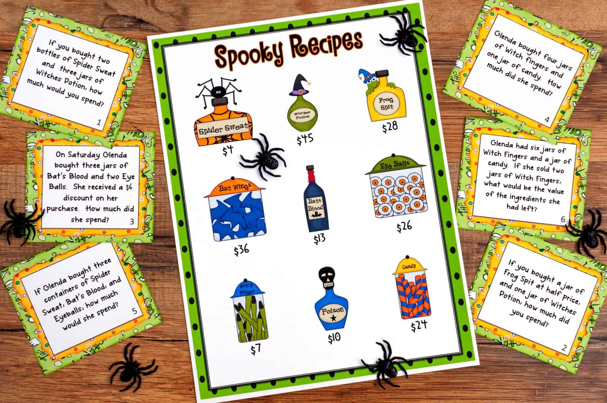 4th Grade Halloween Math Centers - Ashleigh's Education Journey