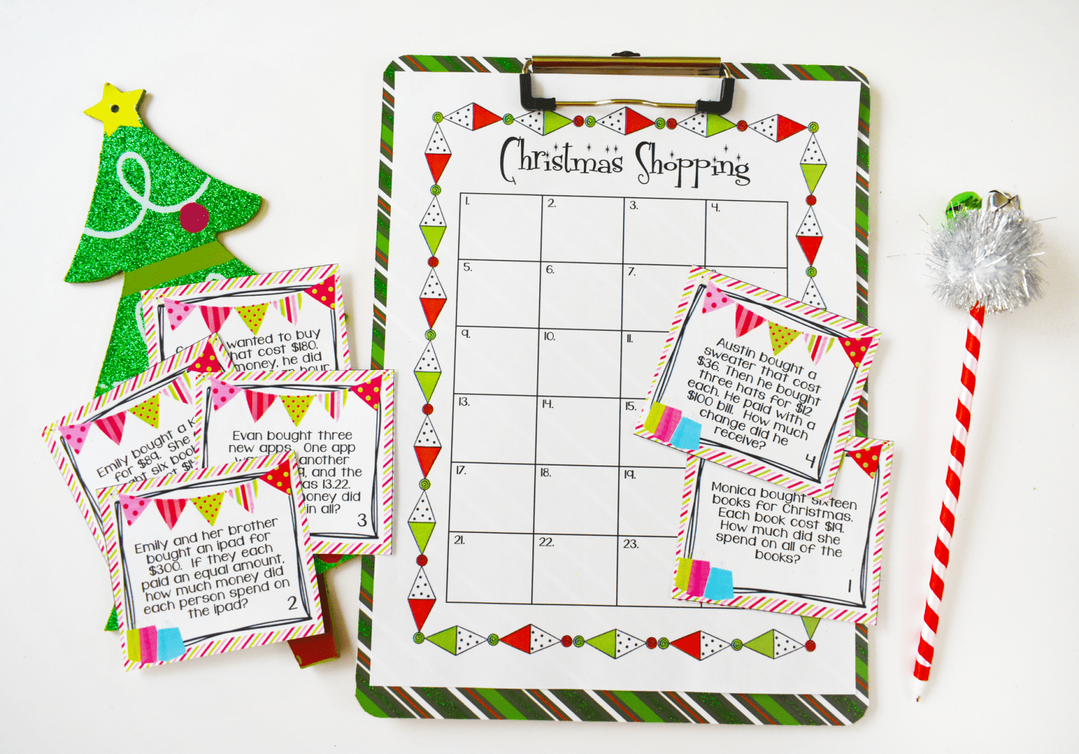 4th Grade Christmas Math Centers - Ashleigh's Education Journey