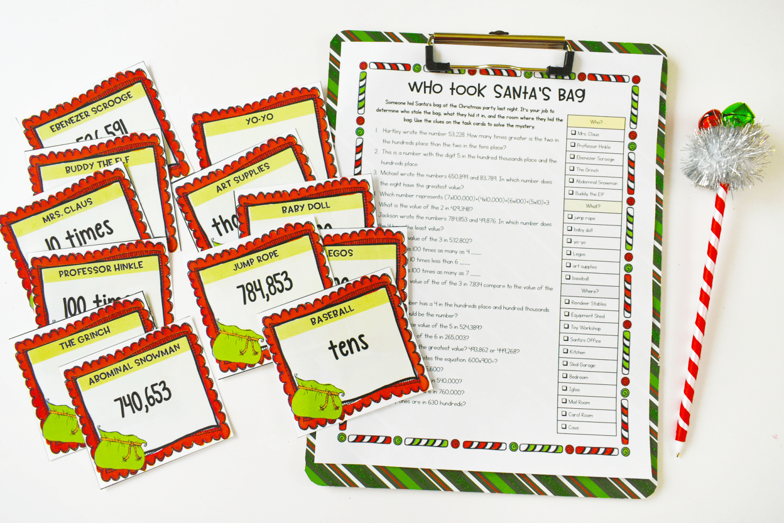 4th Grade Christmas Math Centers - Ashleigh's Education Journey