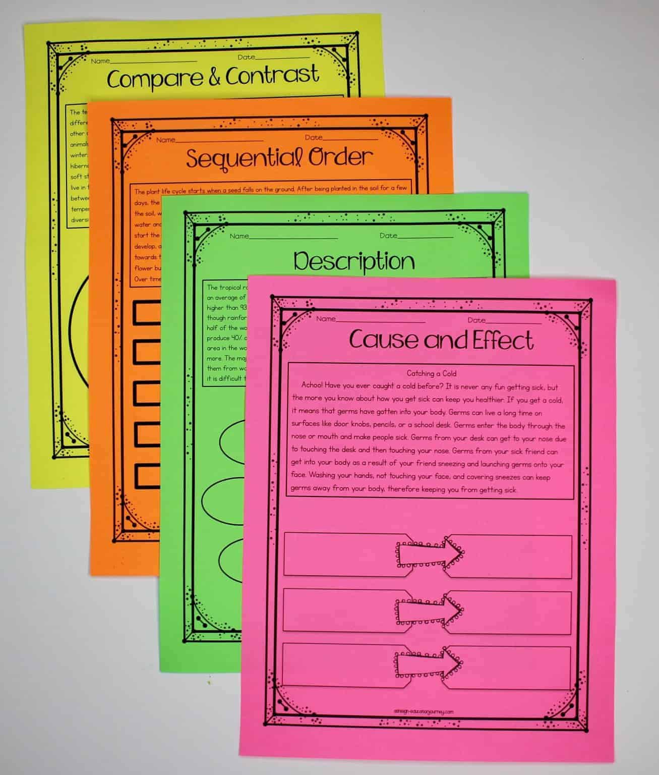 Nonfiction Text Structure Lessons - Ashleigh's Education Journey