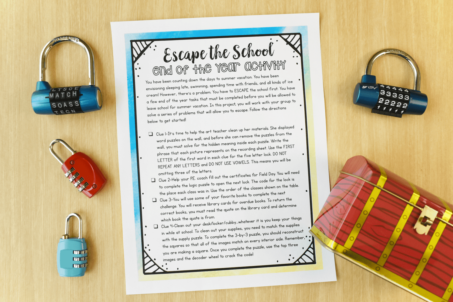 End of the Year Escape - Ashleigh's Education Journey