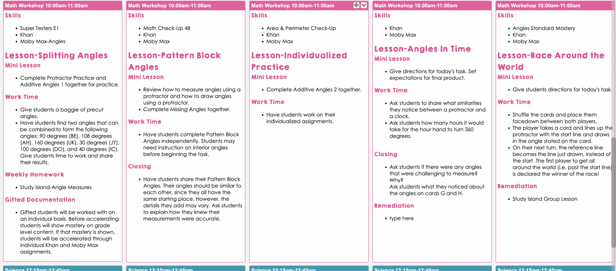 Elementary Lesson Plan Templates - Ashleigh's Education Journey