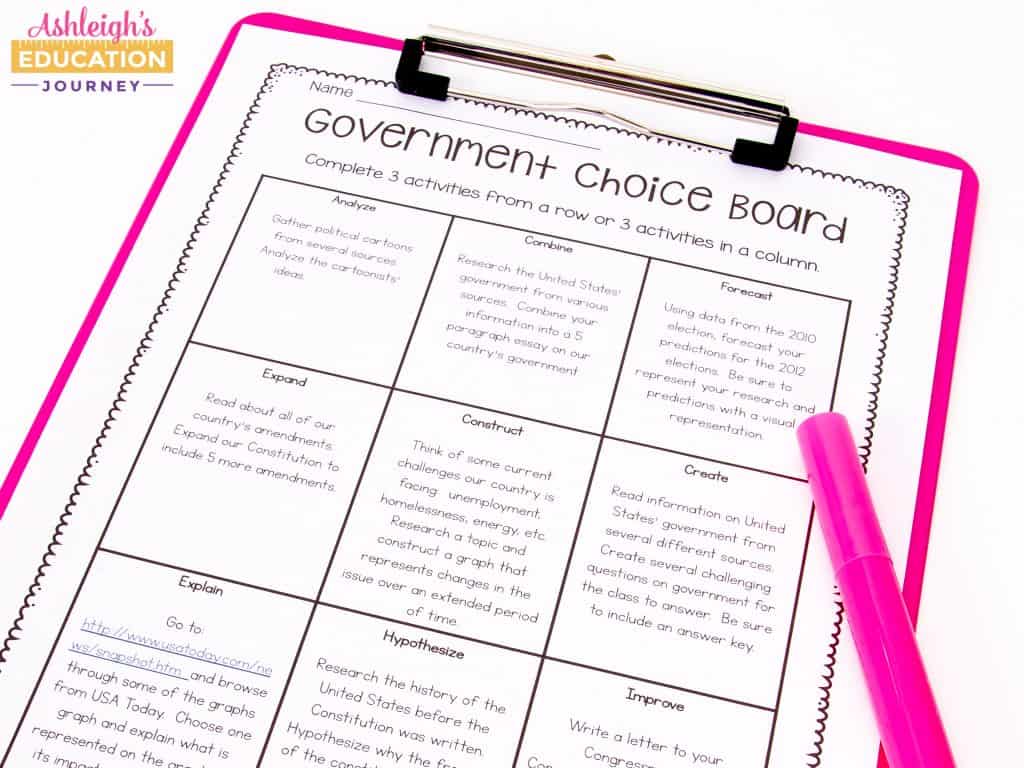 Teaching American Government - Ashleigh's Education Journey