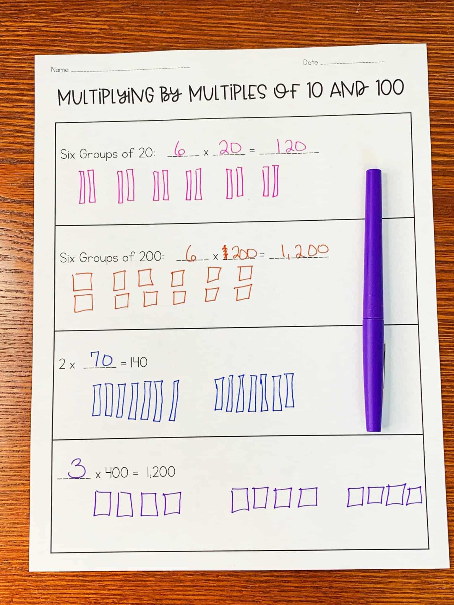 Multiplying by Tens and Hundreds - Ashleigh's Education Journey
