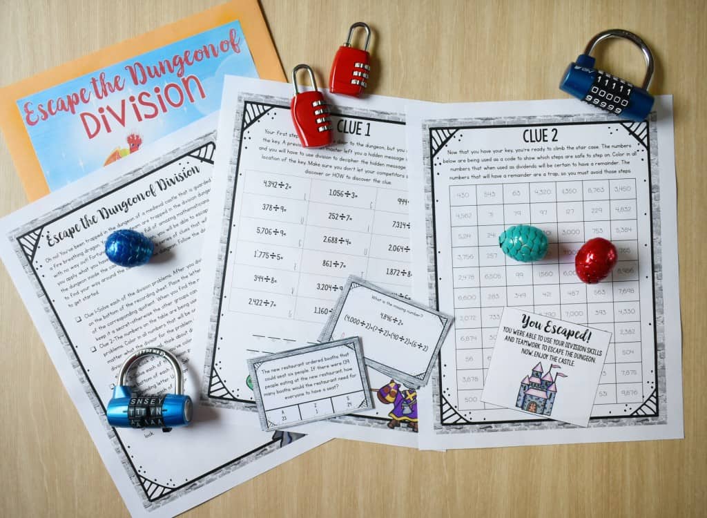 Division Escape Room Lesson Ashleigh s Education Journey