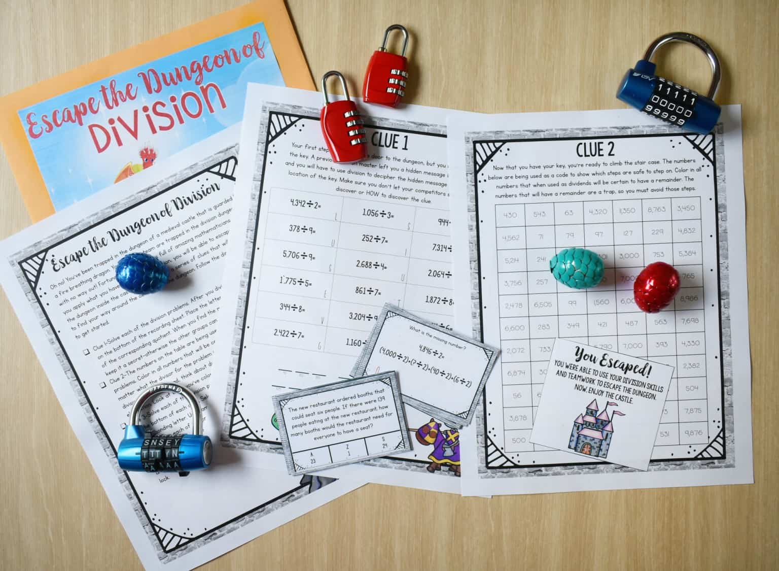 Division Escape Room Lesson - Ashleigh's Education Journey