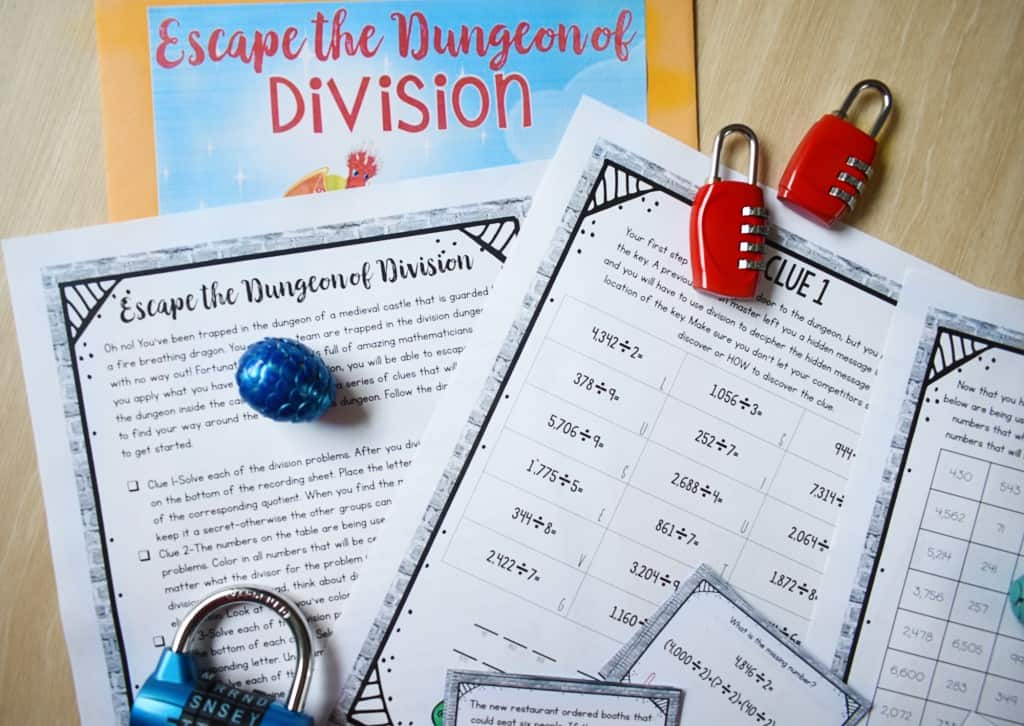 Division Escape Room Lesson - Ashleigh's Education Journey