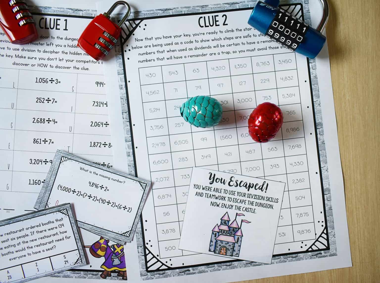 Division Escape Room Lesson - Ashleigh's Education Journey