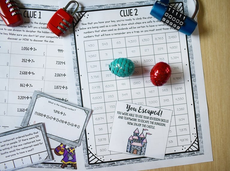 Division Escape Room Lesson - Ashleigh's Education Journey