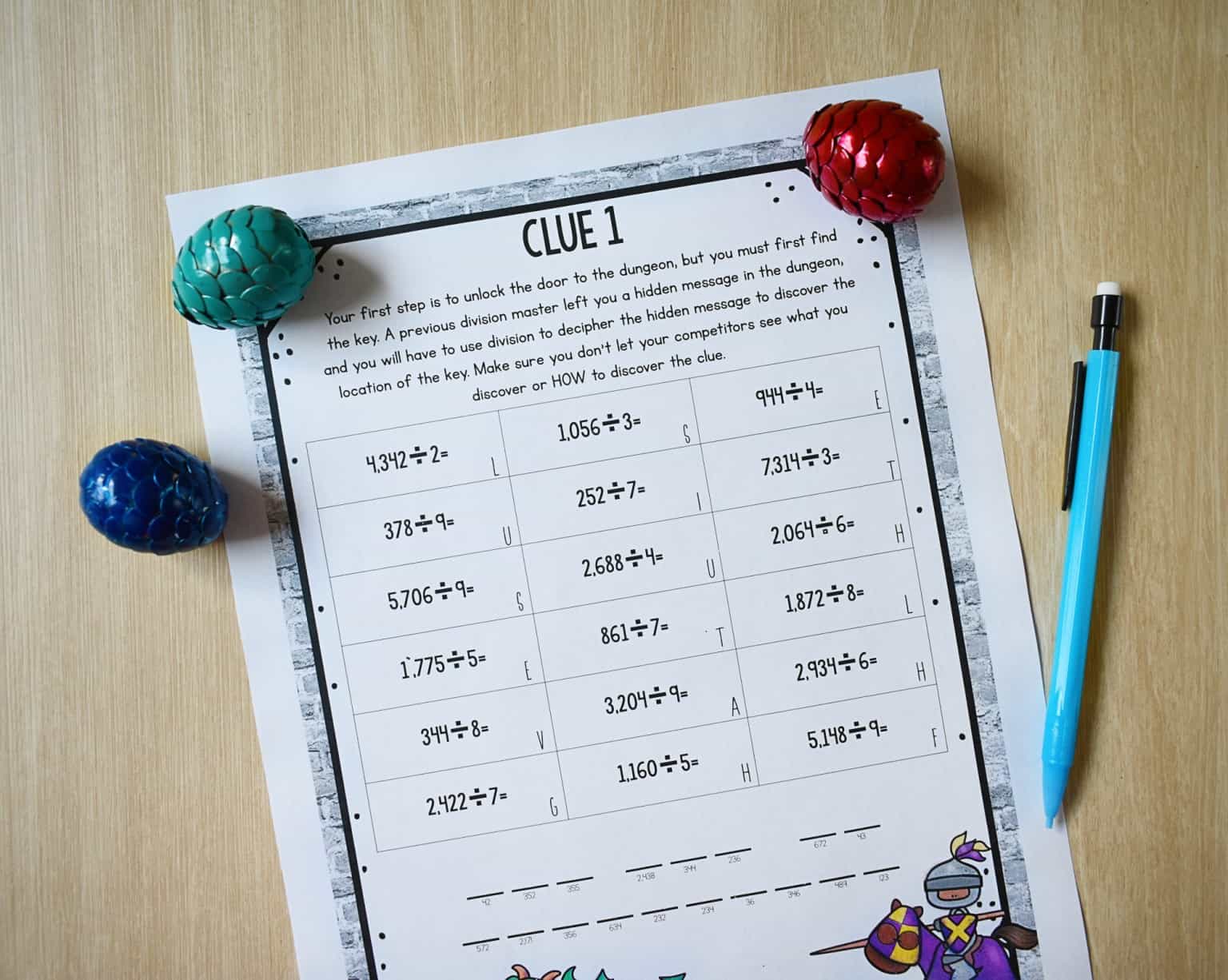 Division Escape Room Lesson - Ashleigh's Education Journey