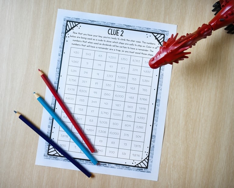 Division Escape Room Lesson - Ashleigh's Education Journey