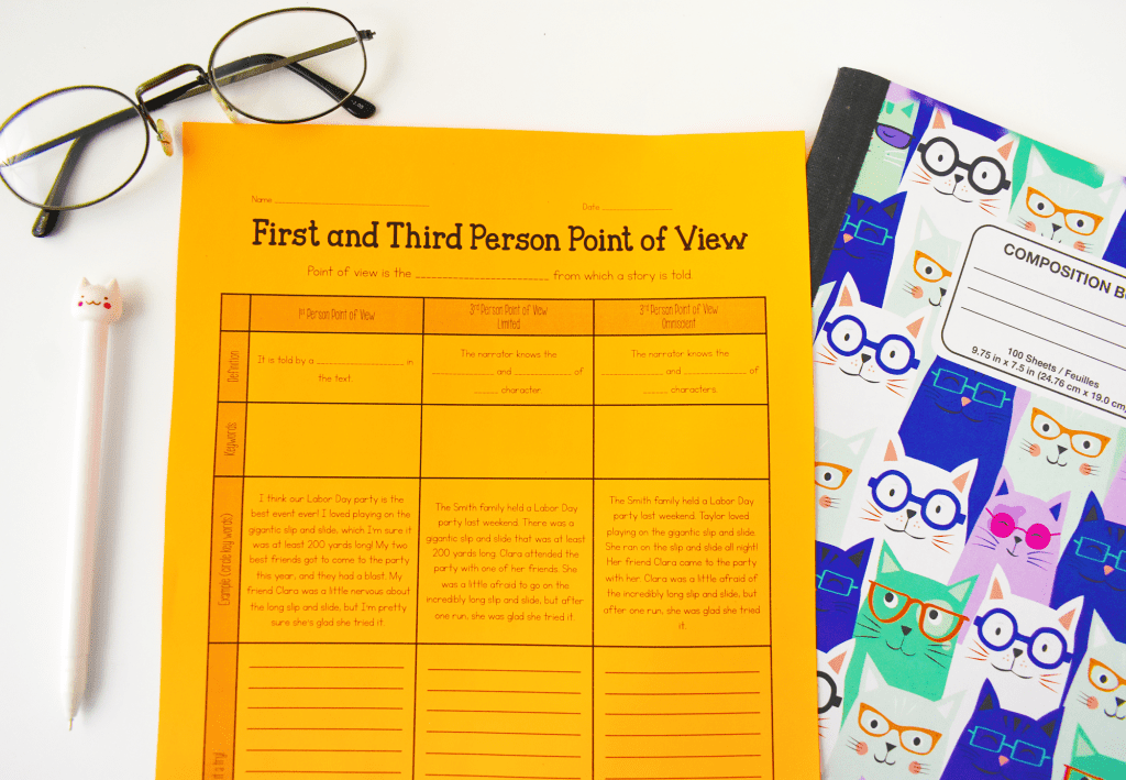 Point of View Worksheets - Ashleigh's Education Journey