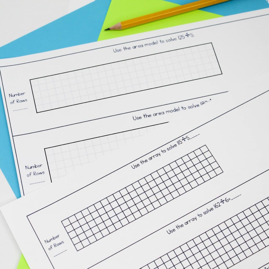 Dividing With Area Models and Partial Quotient