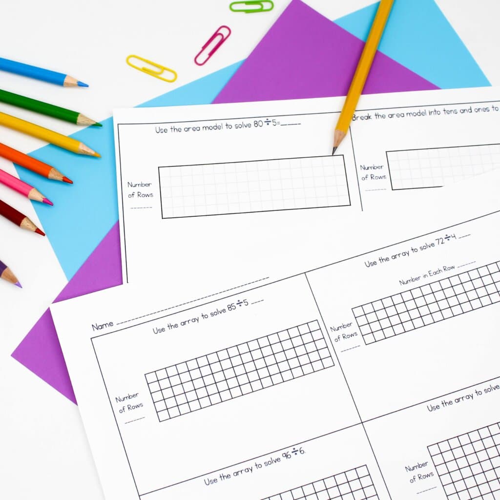 Dividing With Area Models and Partial Quotient
