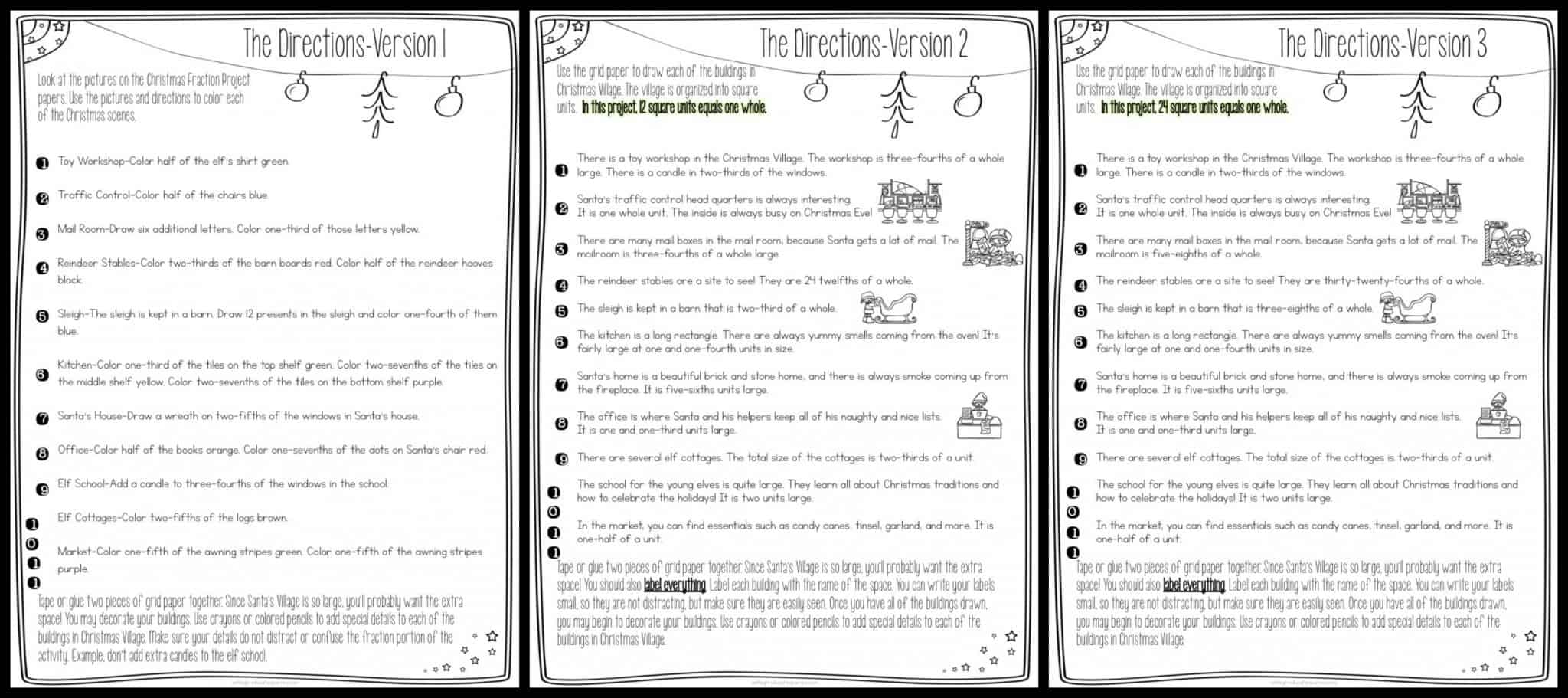 Christmas Fraction Project - Ashleigh's Education Journey