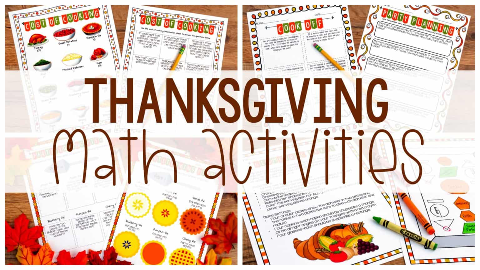 Thanksgiving Math Activities - Ashleigh's Education Journey