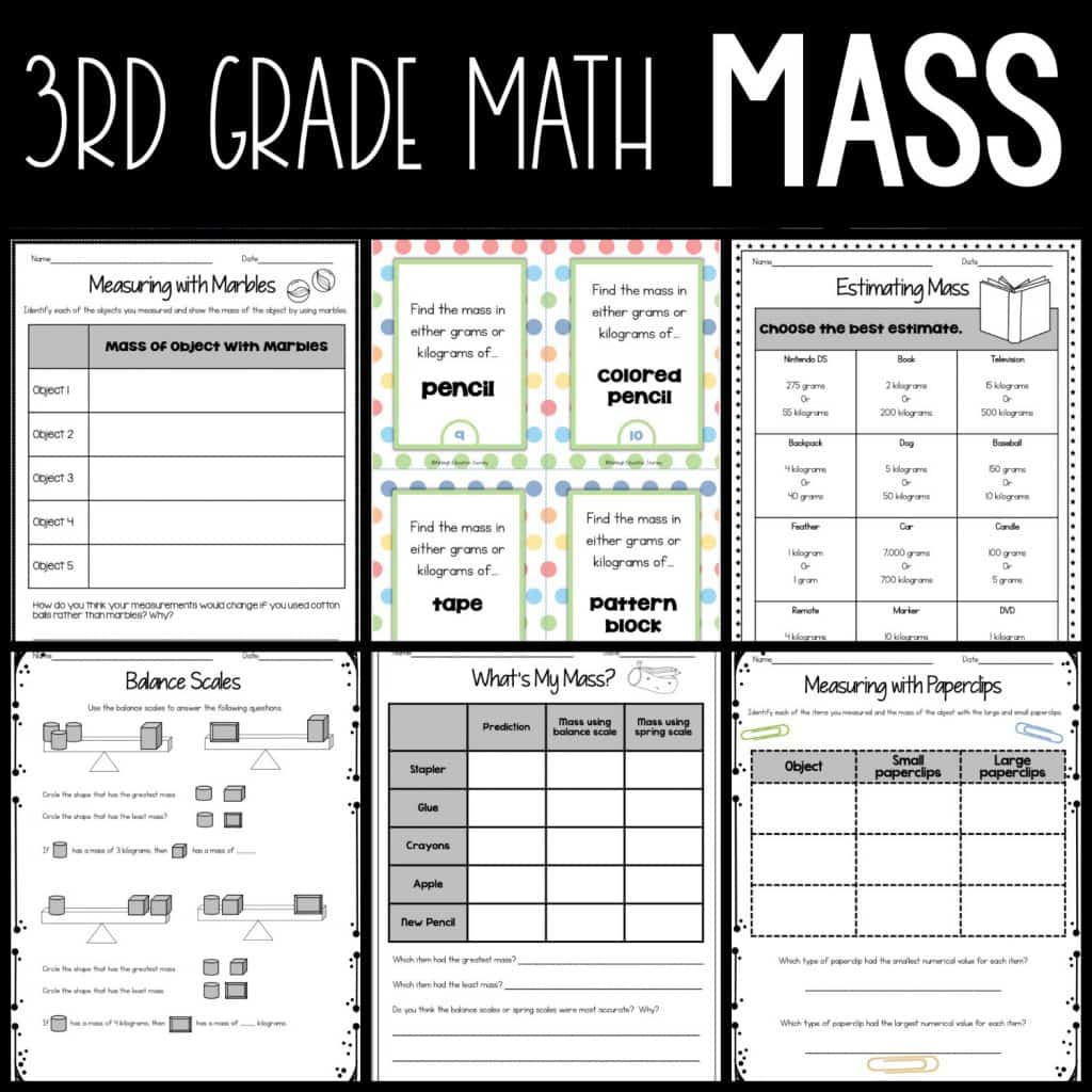 3rd Grade Mass Unit - Conceptual Lessons and Practice | Print & Digital ...