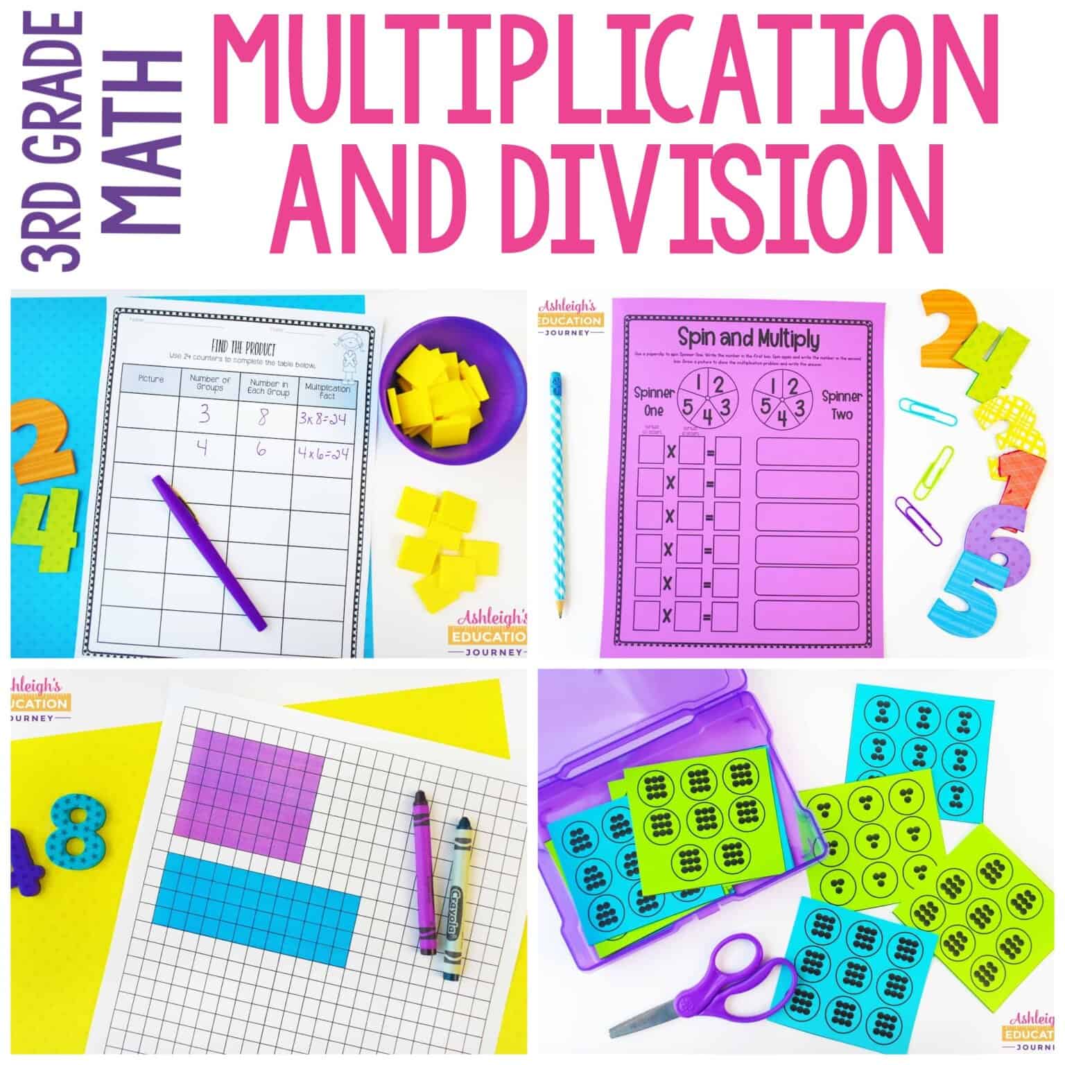 3rd Grade Multiplication & Division Unit | Print & Digital - Ashleigh's ...