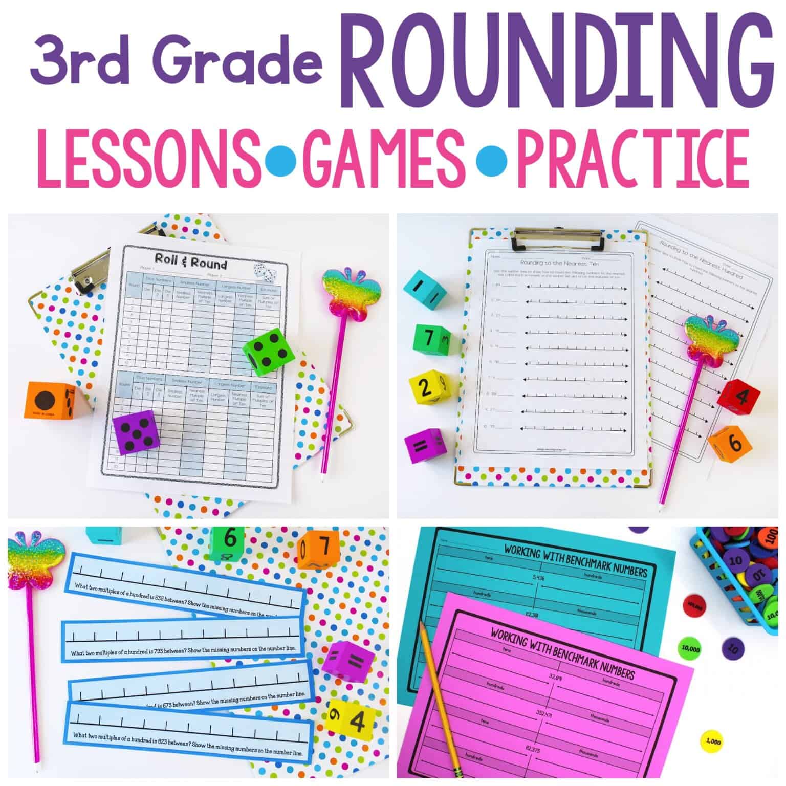 3rd Grade Rounding Unit | Conceptual Lessons & Practice | Print ...