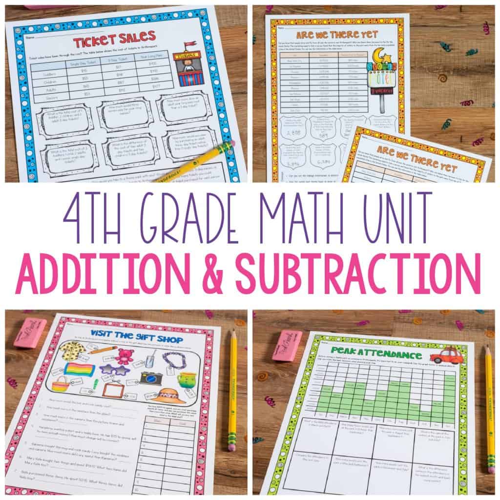 4th Grade Multi-Digit Addition and Subtraction Unit | Differentiated ...