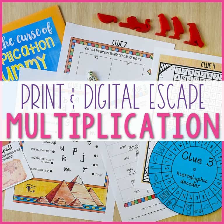 4th Grade Multiplication Escape | Print & Digital - Ashleigh's ...
