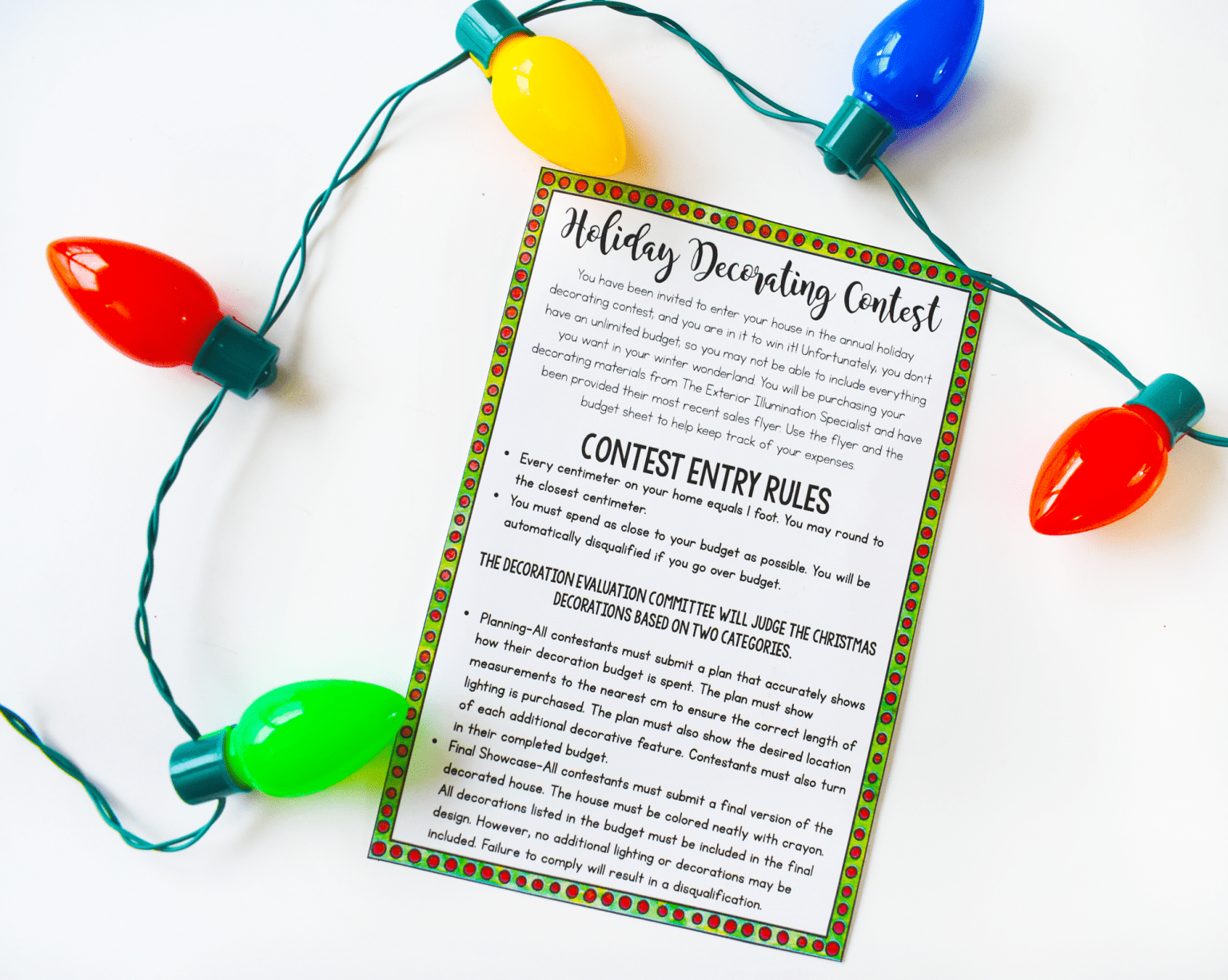 Christmas Math Project - Ashleigh's Education Journey