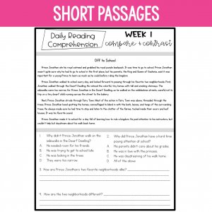 Daily Reading Comprehension Practice Bundle | Print & Digital ...