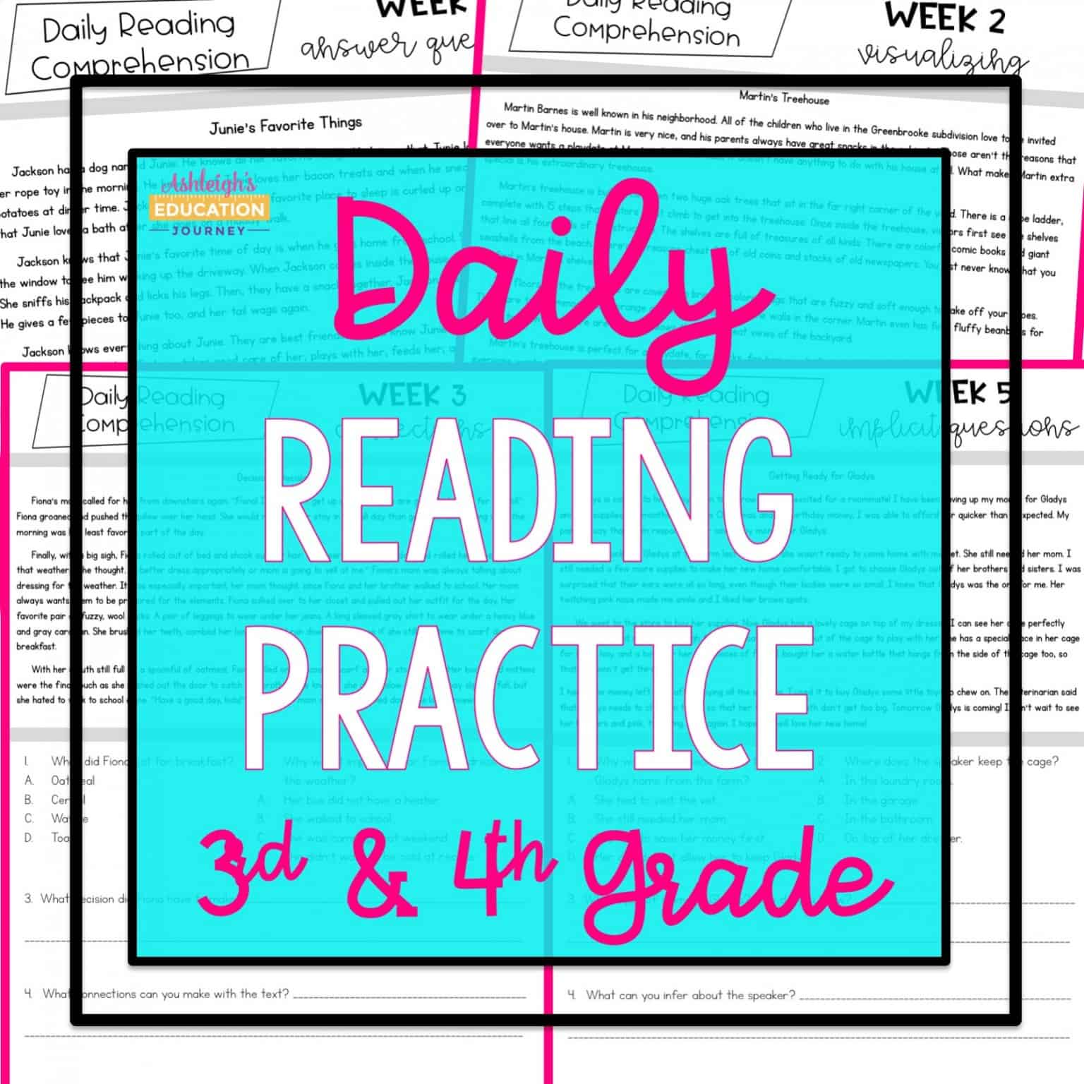 Daily Reading Comprehension Practice Bundle | Print & Digital ...