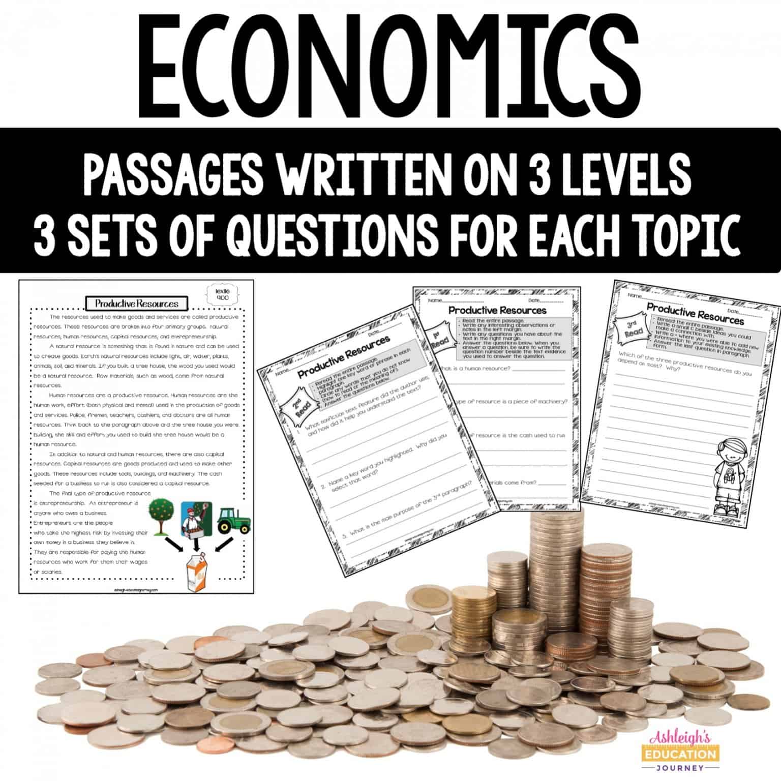 Economics Reading Passages and Questions | Print and Digital - Ashleigh ...