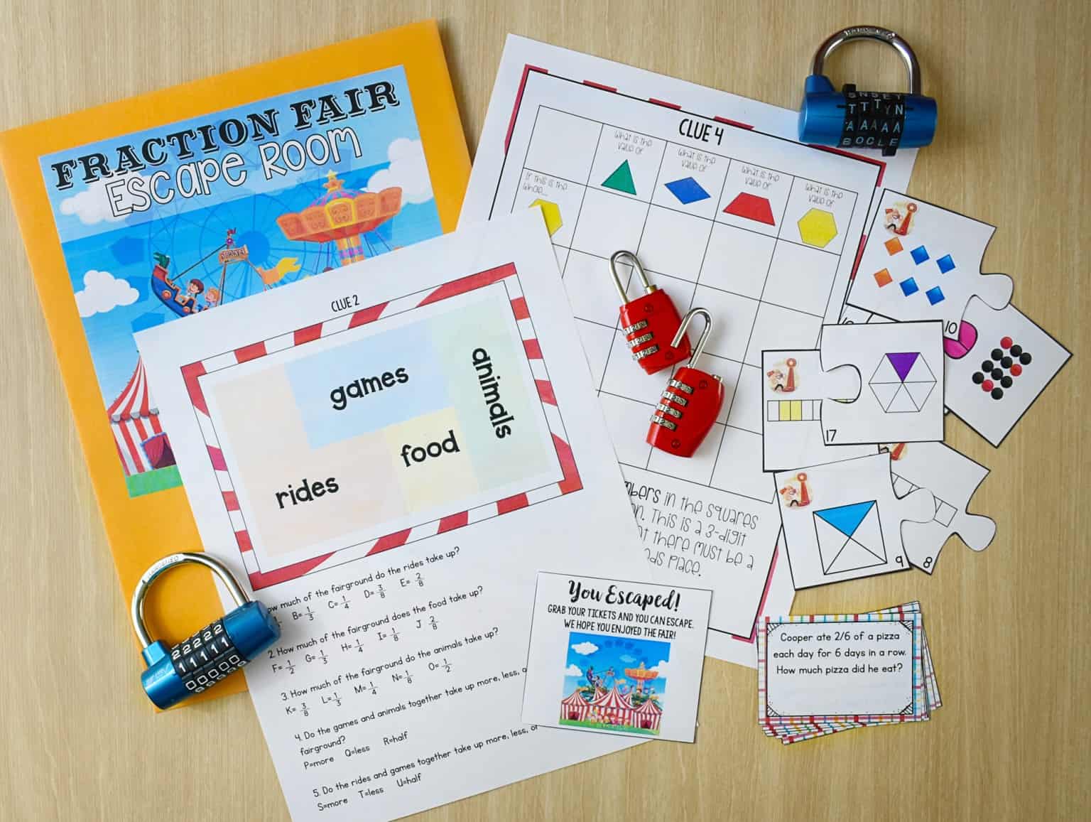 Fraction Escape Activity - Ashleigh's Education Journey